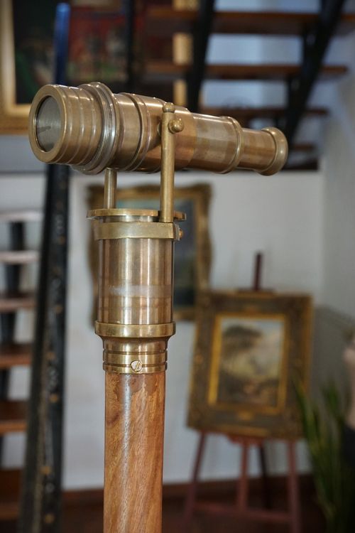 MARINE SPAZIERSTOCK INTEGRIERTEM FERNROHR HANDWERKSKUNST (Gebraucht) in ...