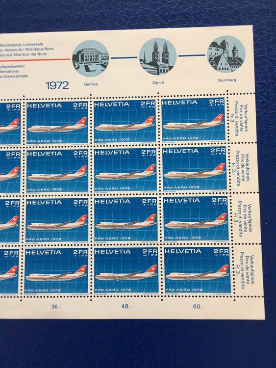 1972 Bogen postfrisch Pro Aero Flugpost | Kaufen auf Ricardo