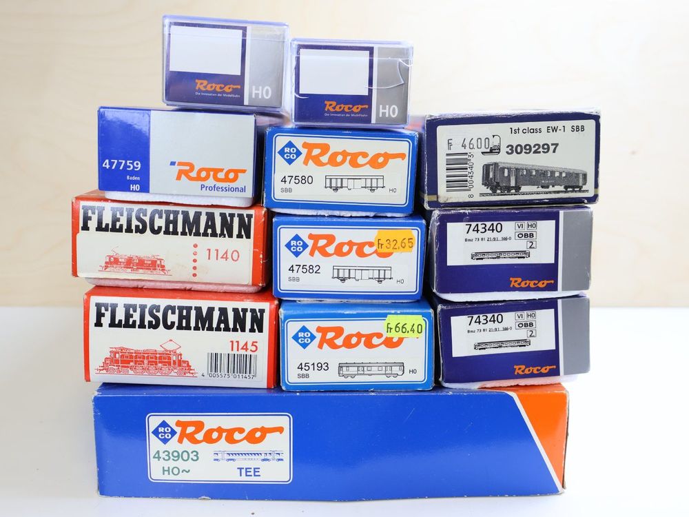 Roco/Fleischmann 12 x OVP für Loks/Wagen H0 - Leerkarton (Gebraucht) in ...