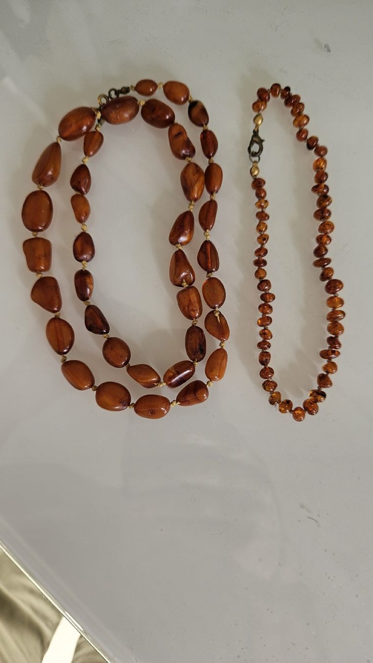 🎇Bernstein Ketten, Vintage, Cognacfarben, 2 Stück (D'occasion) à Bern ...