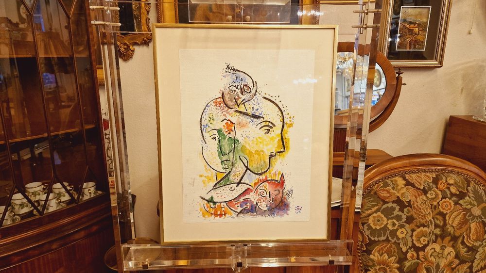Abstrakte Aquarell Gemälde, gerahmt signiert (Gebraucht) in BERN für CHF 50 – mit Lieferung auf ...