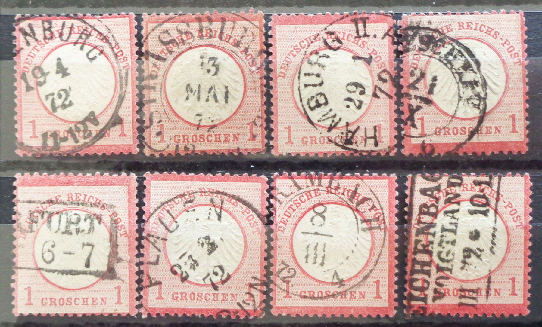 DEUTSCHES REICH 1872: Kleiner Schild, acht 1 Groschen, O (Gebraucht) in ...