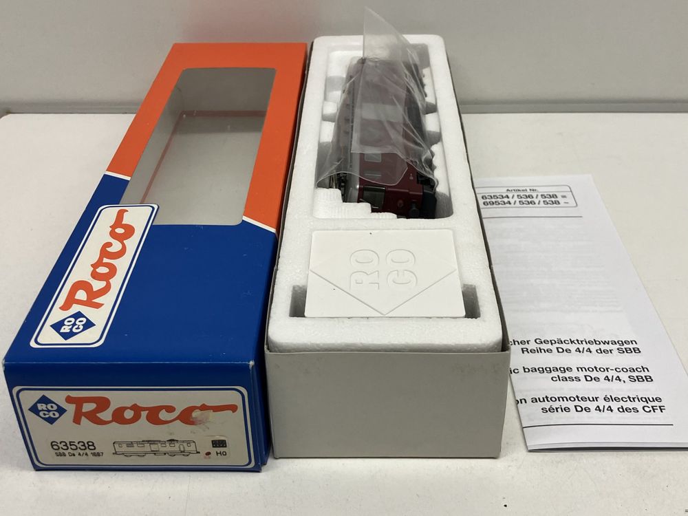 Roco 63538= De 4/4 SBB 1687 Gepäcktriebwagen ArbeiterPullman (Neu ...