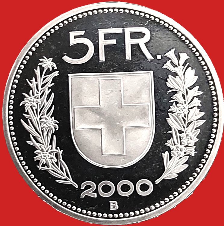 5 Franken 2000 stgl. / aus Münzsatz (Neu (gemäss Beschreibung)) in Arch für CHF 14 – mit ...