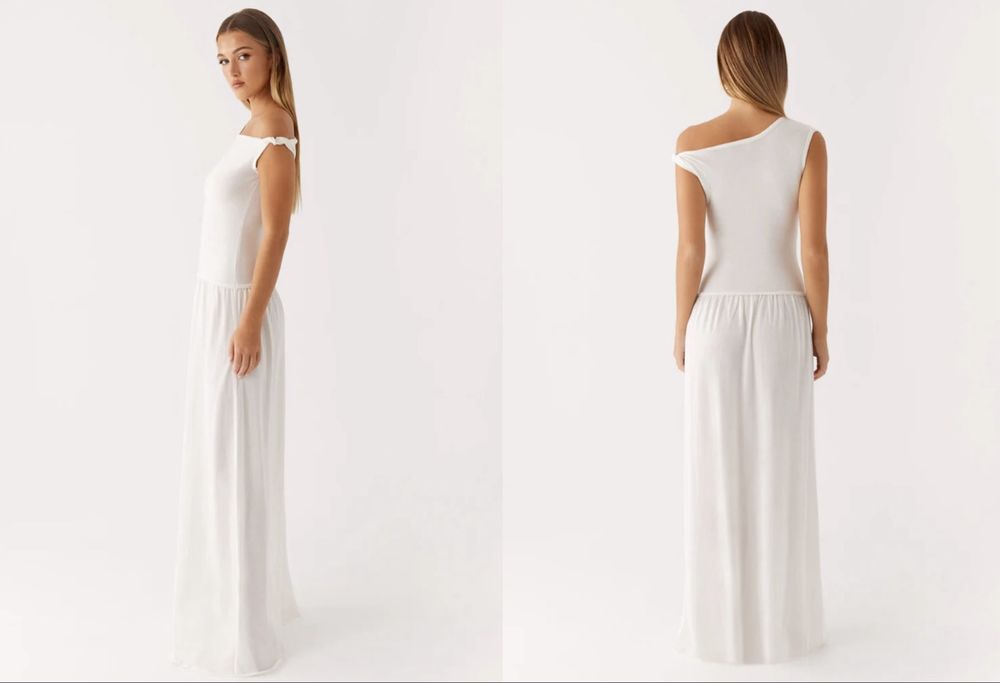 Peppermayo - Ardella One Shoulder Maxi Dress - Ivory S-M (Neu und ...