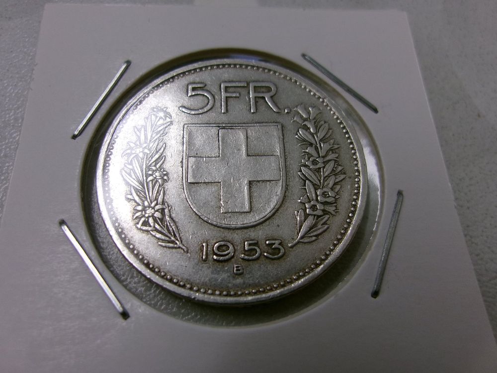 CH 5 Franken 1953 Silber (Gebraucht) in Bad Zurzach für CHF 8 – mit Lieferung auf Ricardo kaufen