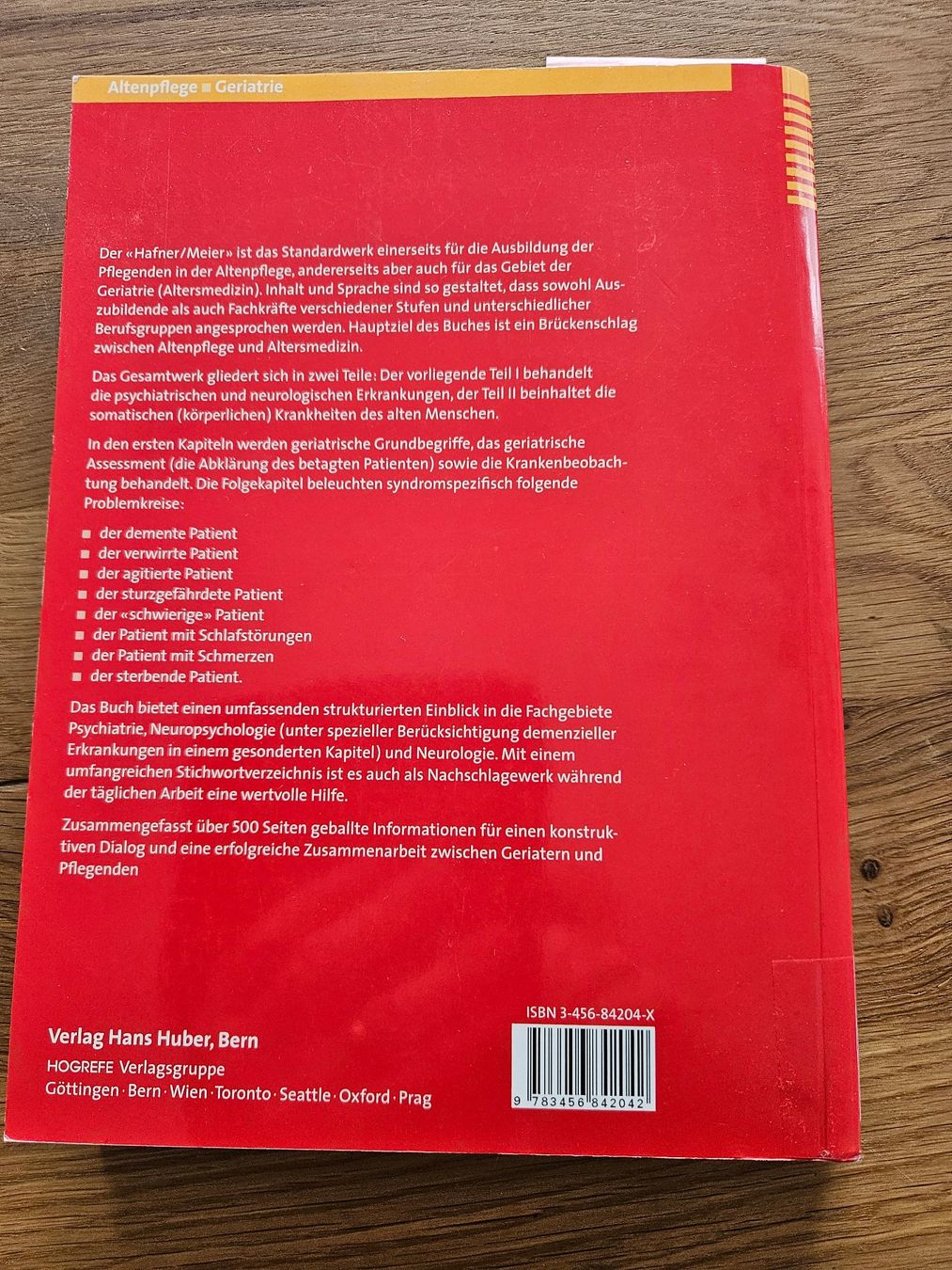 Geriatrische Krankheitslehre Huber Verlag für 5.-- (Gebraucht) in ...