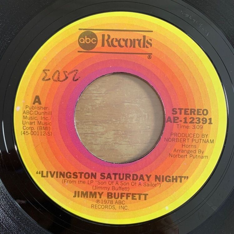 Jimmy Buffet - Livingstone Saturday Night / 1. US-Pres. 1978 (Gebraucht ...