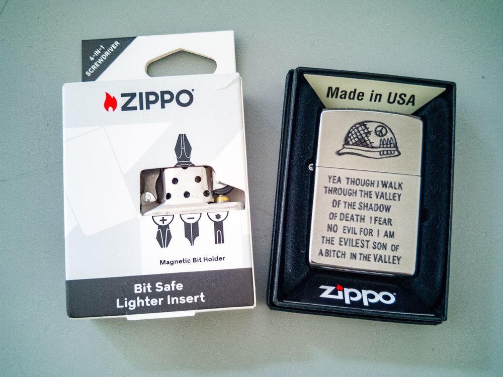 Zippo Lighter Vietnam + Bit Safe Lighter Insert (Neu und ...