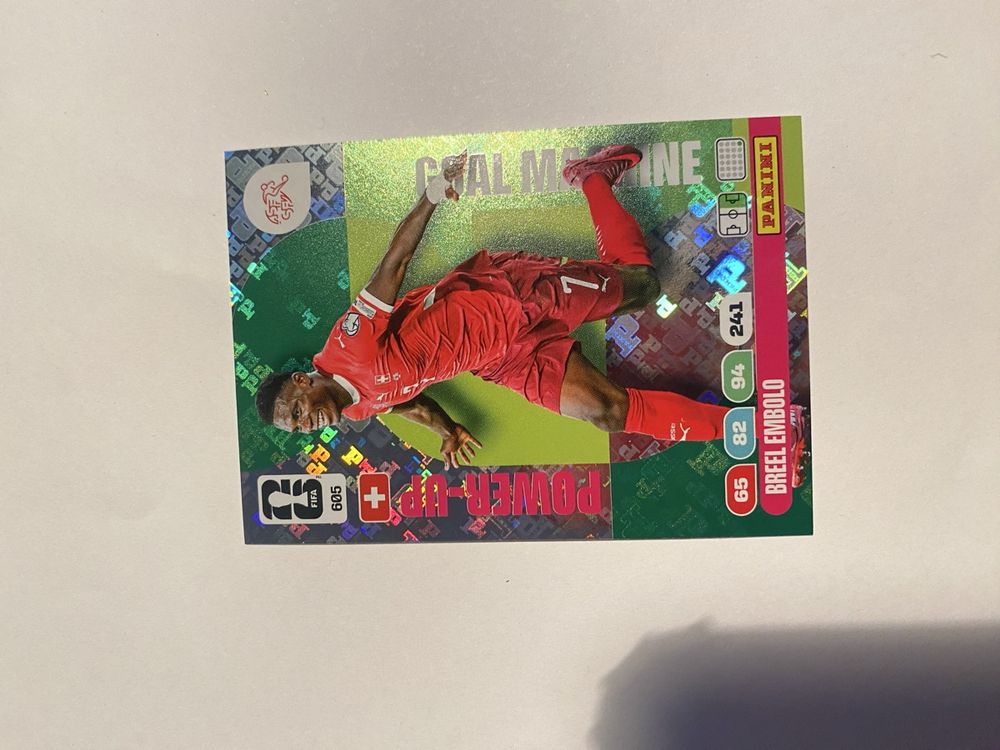 Breel Embolo Panini Karte - Power Up! Goal Machine! (Neu (gemäss ...