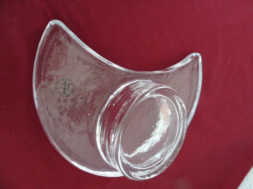 Glas MOND 16 x 9 cm, 4cm hoch. Ø 6,5cm für Kerze (Neu (gemäss ...