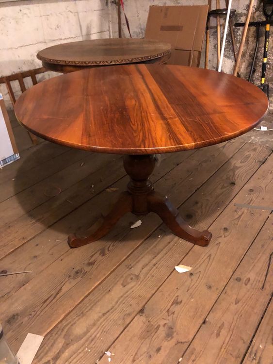 alter runder tisch holz 105cm schlicht | Kaufen auf Ricardo