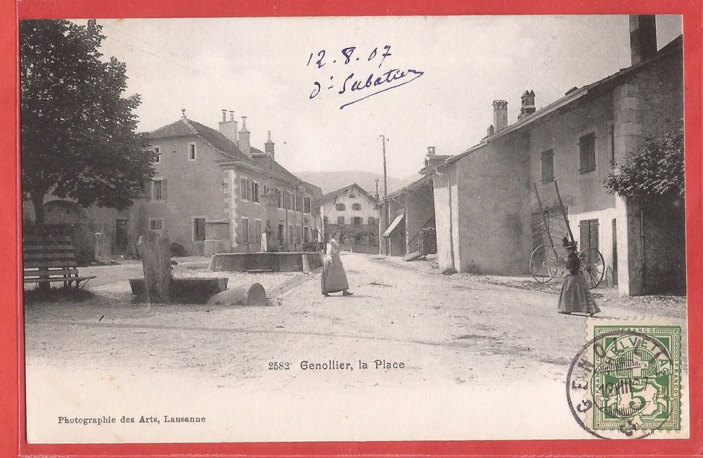 Genolier / Genollier - La Place animée - 1907 (Gebraucht) in Fislisbach ...