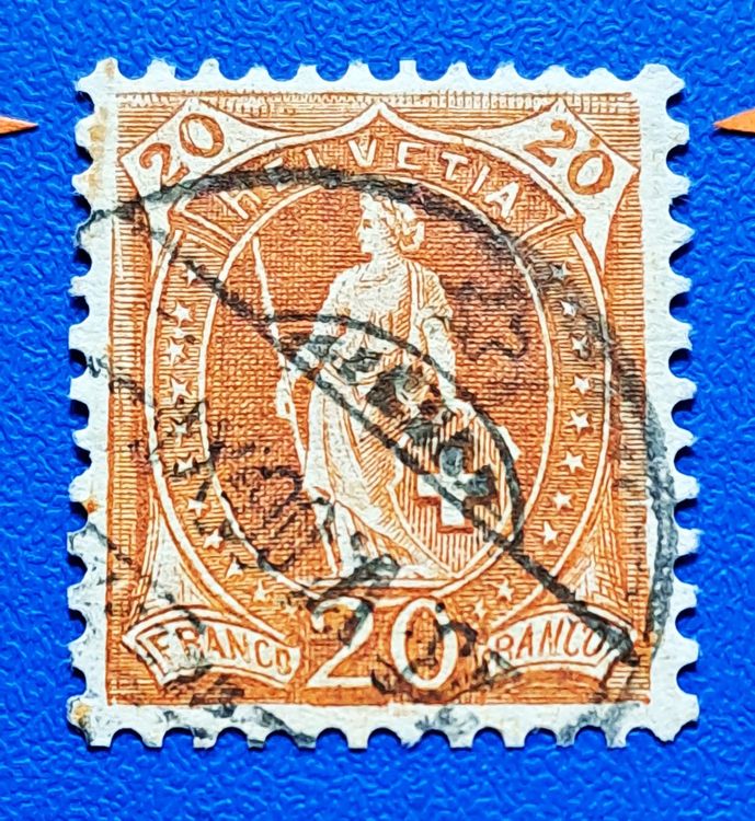 Stehende Helvetia: 20 Rp. Kat. 86A Retouche 9 + PF1 | Kaufen auf Ricardo