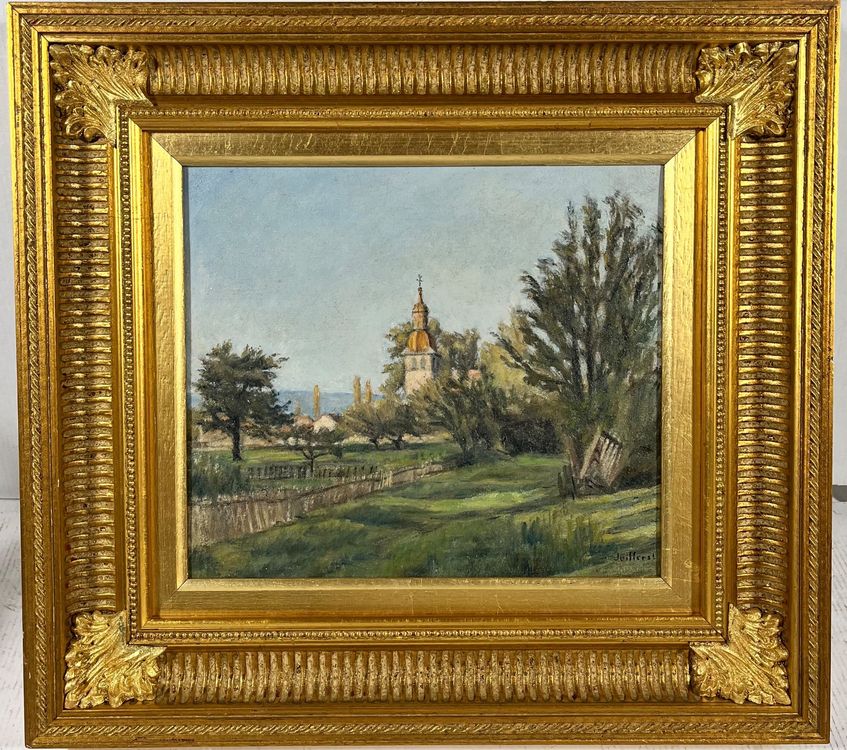 Maurice Juillerat (1915-?) Kirchen Ansicht Ölgemälde | Kaufen auf Ricardo