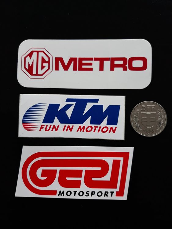 Stickers vintage "MG METRO, KTM, GERI" | Kaufen auf Ricardo