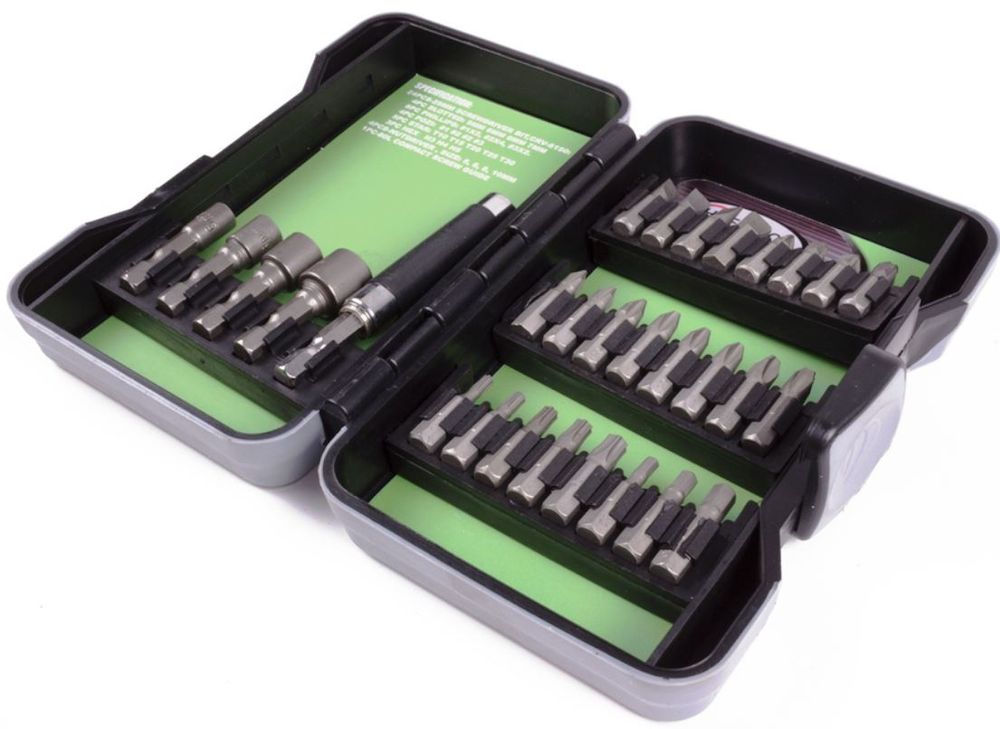Bitset 29teilig aus gehärtetem Stahl mit Bithalter (Neu und ...