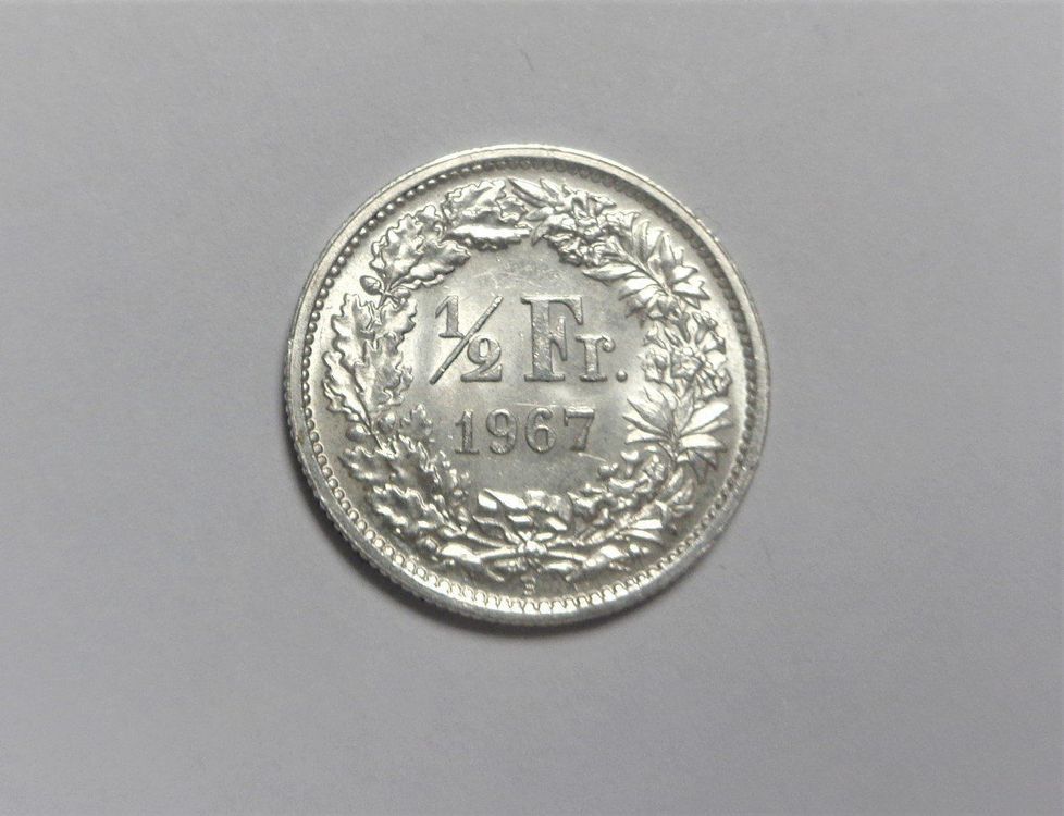 50 Rappen Schweiz Silbermünze 1967 | Kaufen auf Ricardo