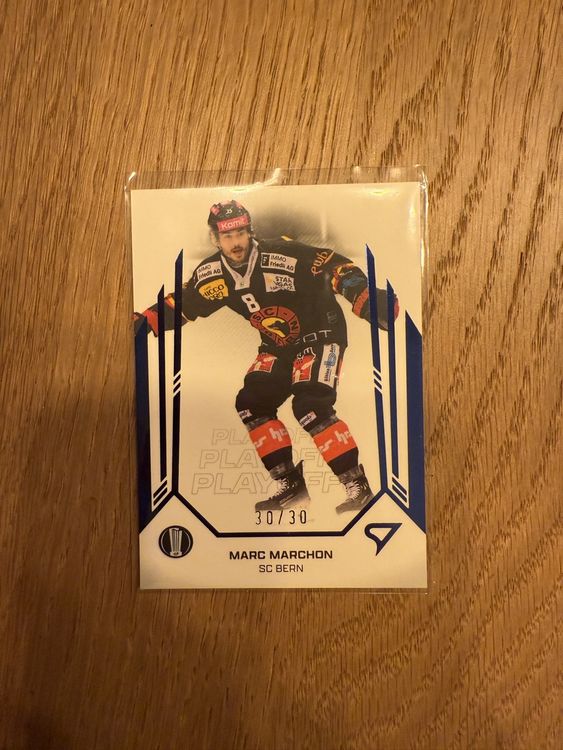 Marc Marchon SC Bern Playoffs 2025 Sportzoo blue 30/30 (Neu (gemäss ...