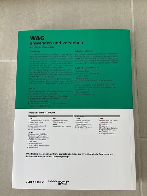 W&G anwenden und verstehen, 1. Semester | Kaufen auf Ricardo