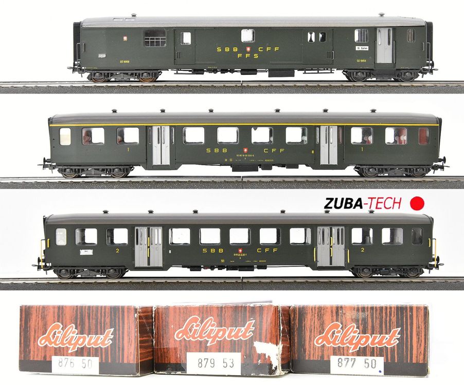 Liliput 3x Leichtstahlwagen der SBB H0 GS mit OVP | Kaufen auf Ricardo