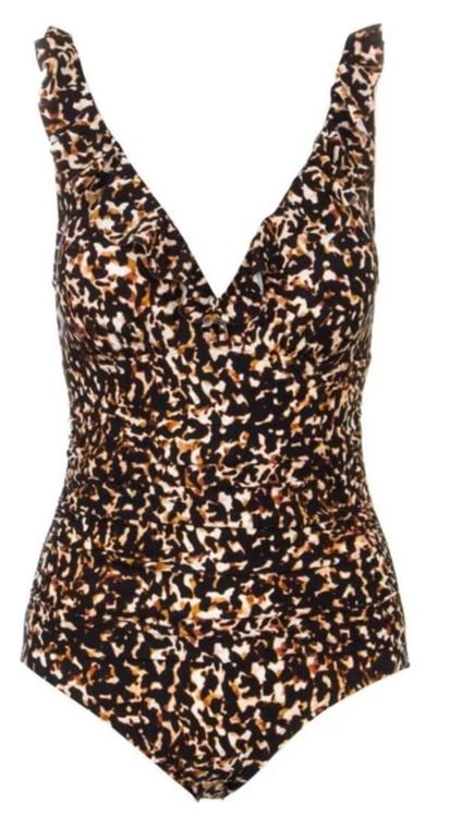 DKNY Ruffled Leopard Print Swimsuit (38) (Gebraucht) in Geneve für CHF ...