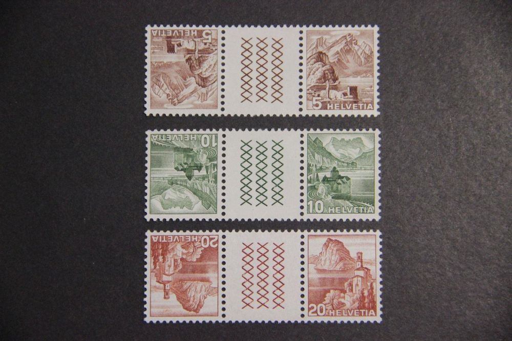 Schweiz 1948 - Kleine Landschaften - Kehrdrucke** | Kaufen auf Ricardo