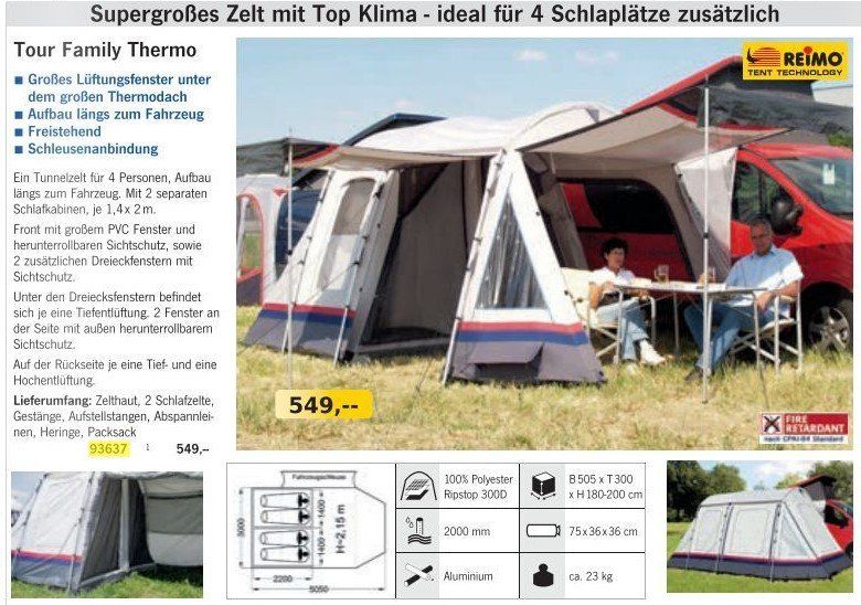 Busvorzelt (4 Schlafplätze, reimo 93637) | Kaufen auf Ricardo