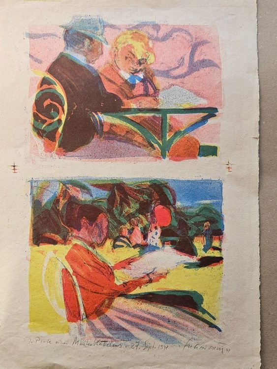Eugen Früh 1914 - 1975 "Sommer im Garten" Künstlerprobe (Gebraucht) in Wisen SO für CHF 15 – mit ...