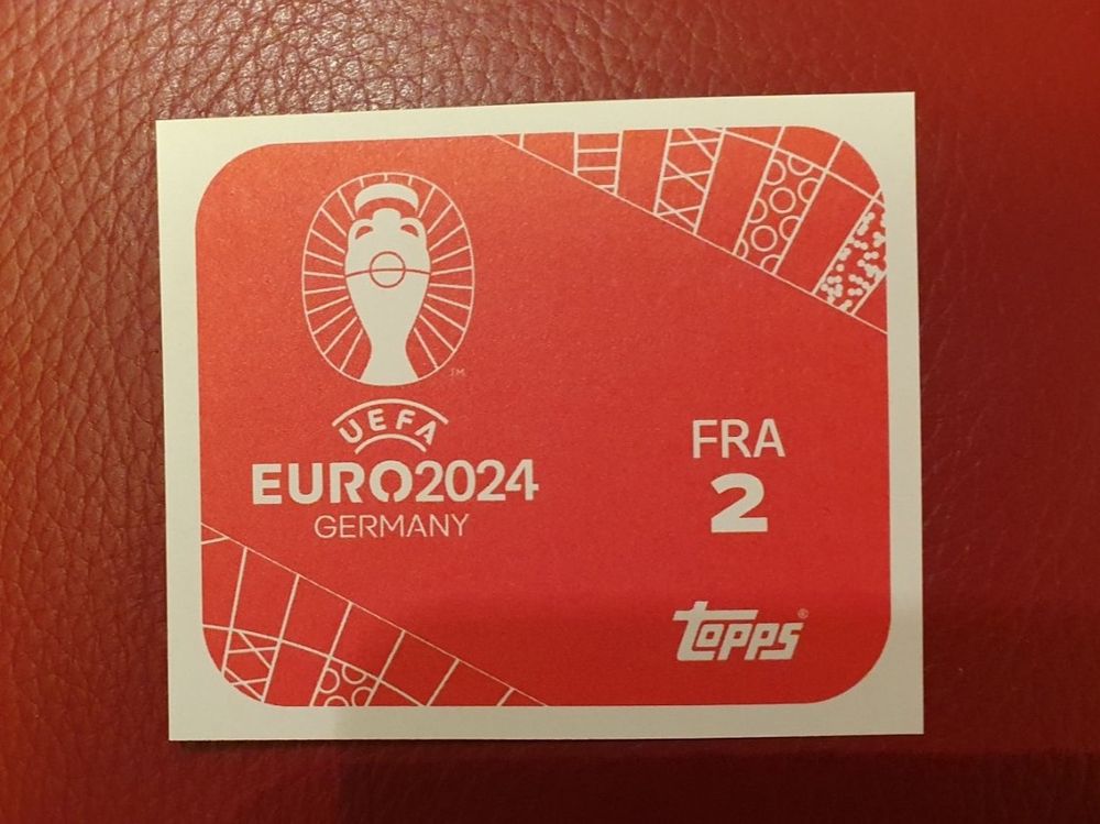 Topps UEFA Euro 2024 Sticker FRA 2 FOIL ZINÉDINE ZIDANE LOGO (Neuf avec ...