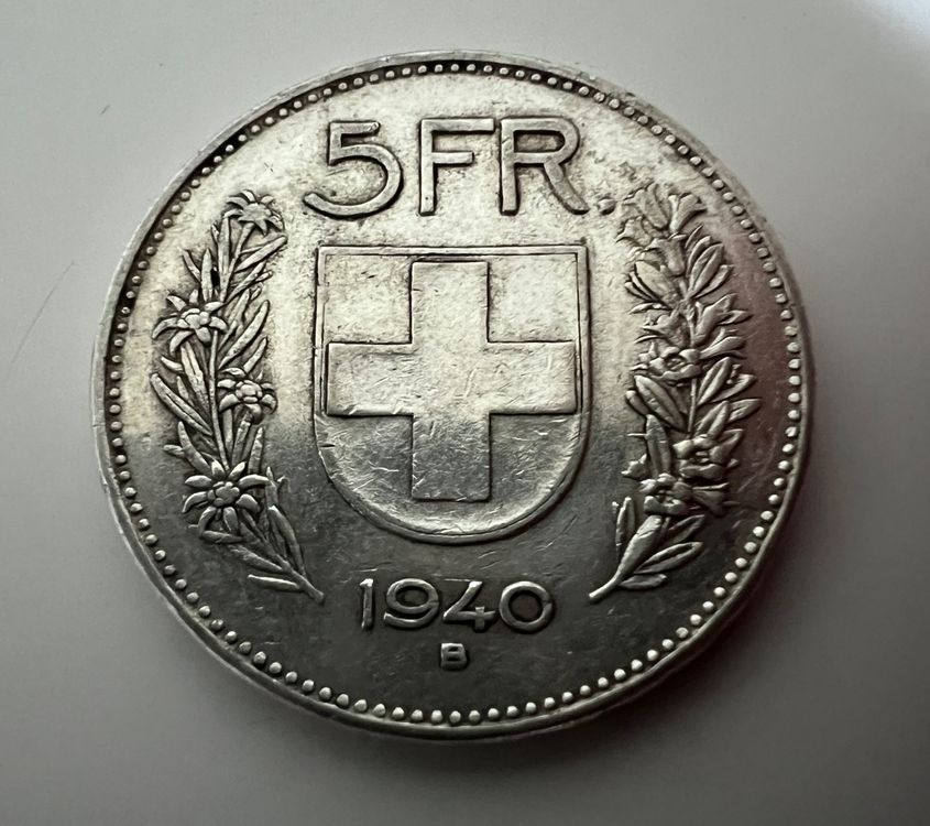 5 Franken 1940 ss erhalten (Gebraucht) in Adliswil für CHF 9 – mit Lieferung auf Ricardo kaufen
