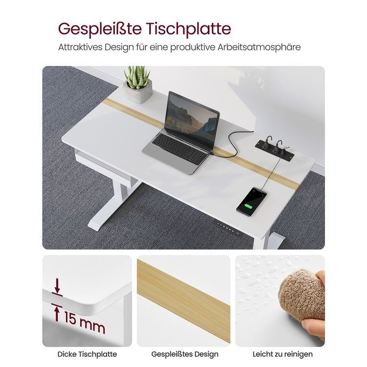 Höhenverstellbarer Schreibtisch elektrisch 120x60cm ELEKTRA (Neu und ...