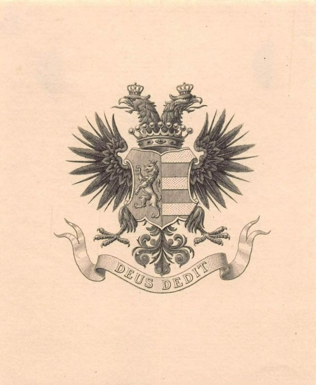 Originalentwürfe Wappen DEUS DEDIT, signiert | Acheter sur Ricardo