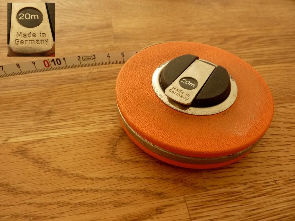 Stahlmessband Roll Messband 20 M Rolle D 9 cm Germany (Gebraucht) in ...