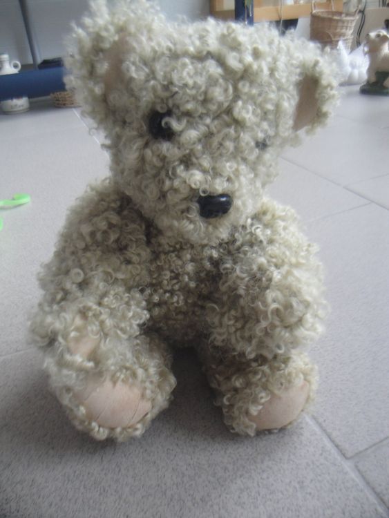 Teddy mit beweglichen Gliedern Teddybär aus Schaffell H38cm | Kaufen ...
