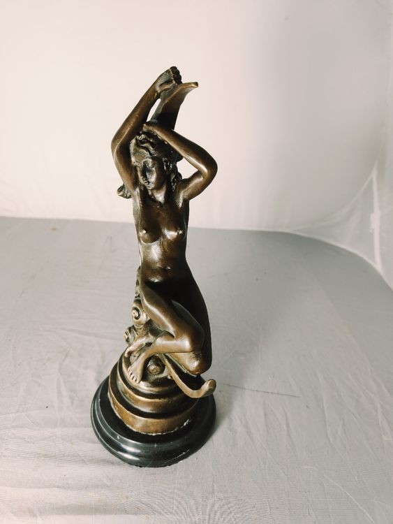 ALLEGORIE DER NACHT BRONZE NACKTE LADY AUF MOND SITZEND | Kaufen auf ...