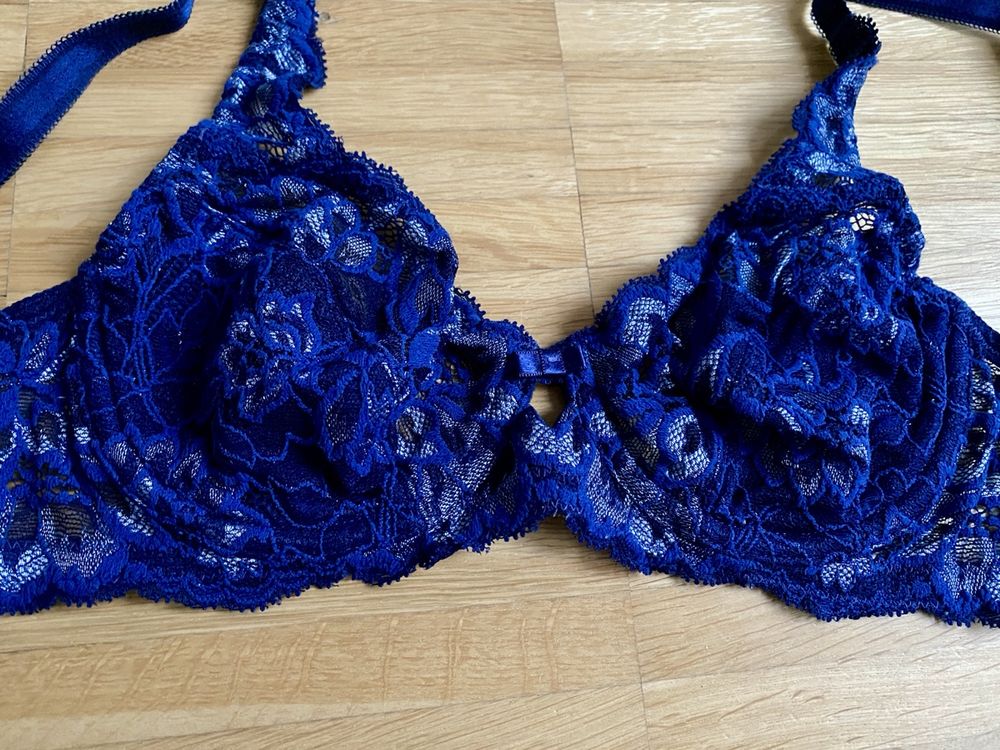 Triump Intricate Lace Underwire Bra Size Blue 70 Cup B -9 (Neu (gemäss ...
