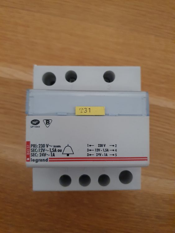 Sonnerietrafo 12/24V (Gebraucht) in Grüt (Gossau ZH) für CHF 12 – mit Lieferung auf Ricardo kaufen