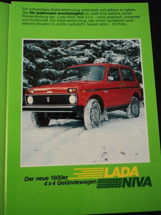 Prospekt Lada Niva 1600 4x4 1979 (Gebraucht) in Schwarzenburg für CHF ...
