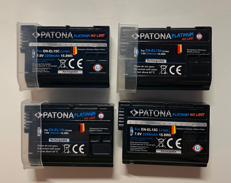 4 Akkus passend zu NIKON: Patona Akku Platinum EN-EL15b (Gebraucht) in Bäch SZ für CHF 72 – mit ...