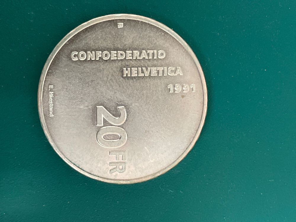 20 Fr. Helvetia Münze 1991 | Kaufen auf Ricardo
