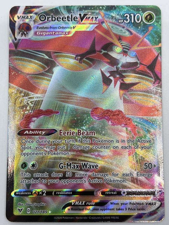 Orbeetle VMAX - 021/185 Holo von 2020 Pokemon Karte (Gebraucht) in ...
