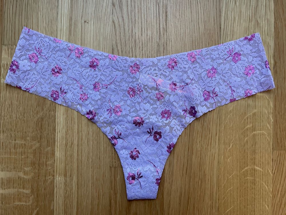 Victoria’s Secret PINK No Show Shimmer Lace Thong S NEW | Kaufen auf ...