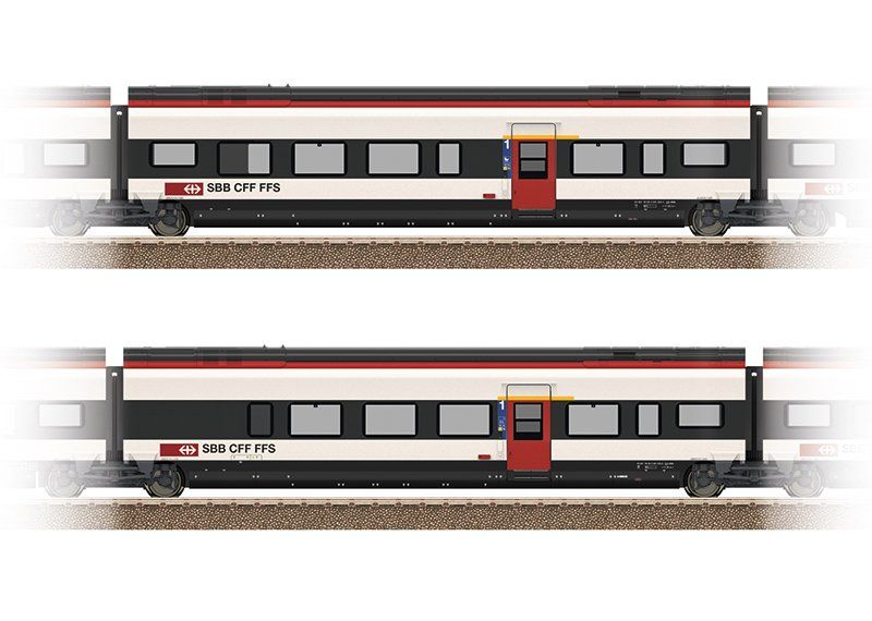 Ergänzungswagen-Set 3 zum RABe 501 Giruno, Trix 23283, H0-GS (Neu und originalverpackt) in ...