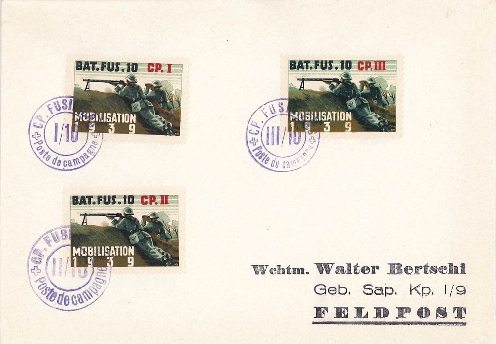 Feldpost mit ...... Infanterie Cp I - III (Gebraucht) in Bazenheid für CHF 2.5 – mit Lieferung ...