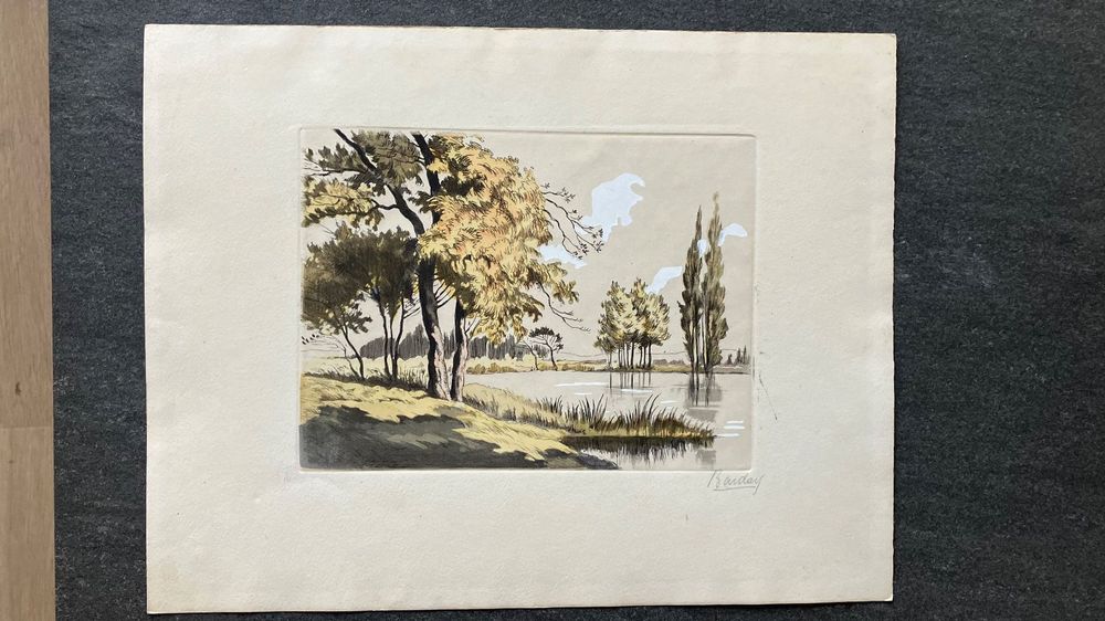 Gravure signle signiert Barday (D'occasion) à St-Cierges pour CHF 28 ...