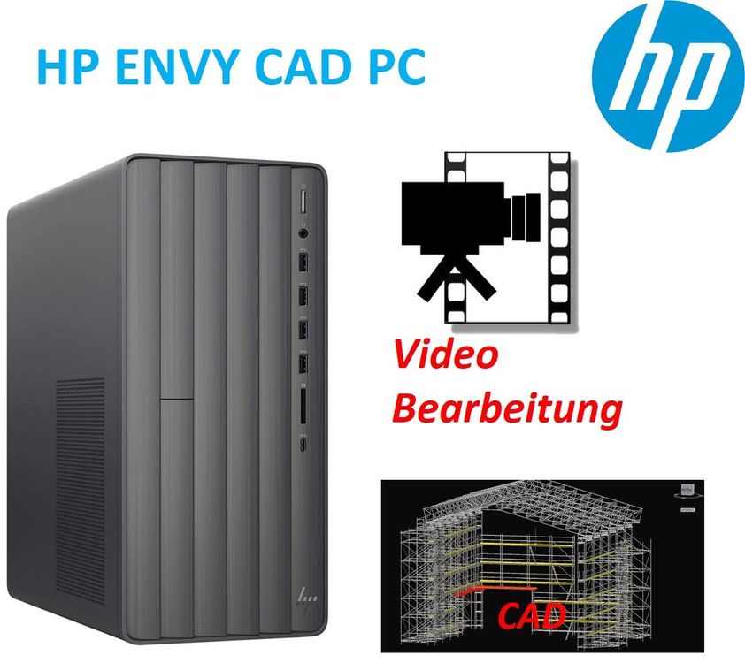 PC HP Envy CAD Video Workstation 32GB 512GB NVME SSD M2000 (Gebraucht ...