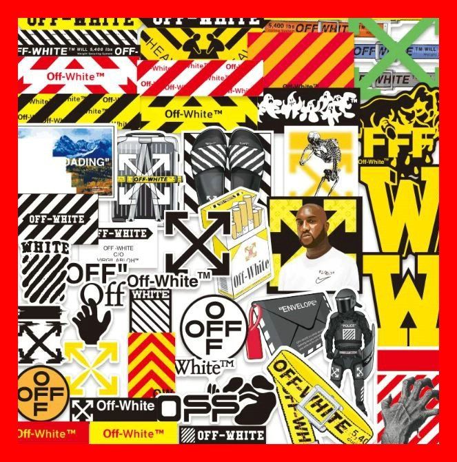 50 tlg Stickerset Off White Aufkleber Label X Mode Sticker (Neu und ...