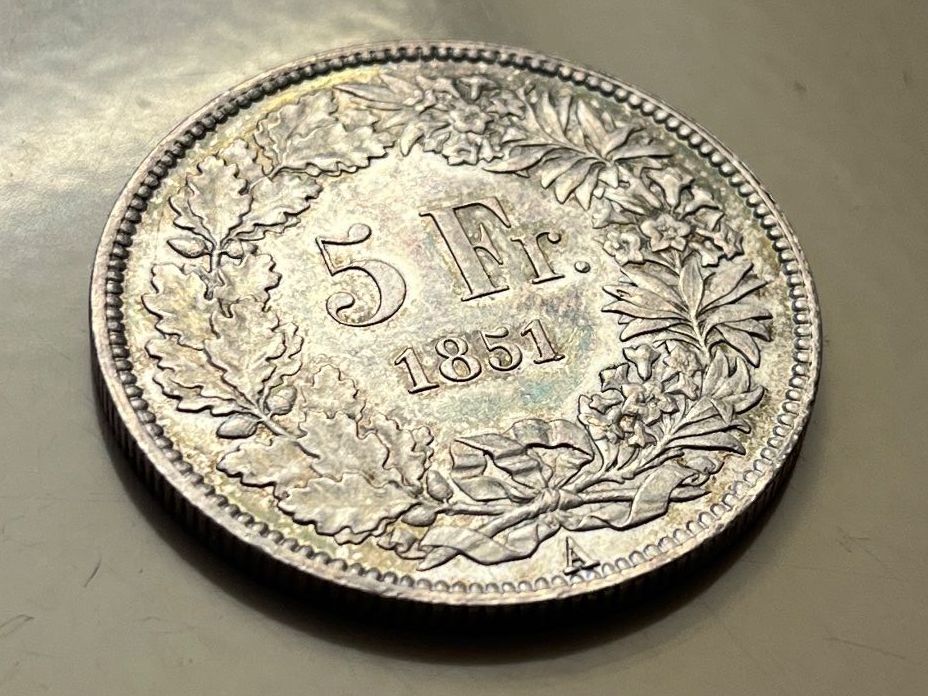 5 Franken 1851, f. Unzirkuliert!!! (Gebraucht) in Tägerwilen für CHF ...
