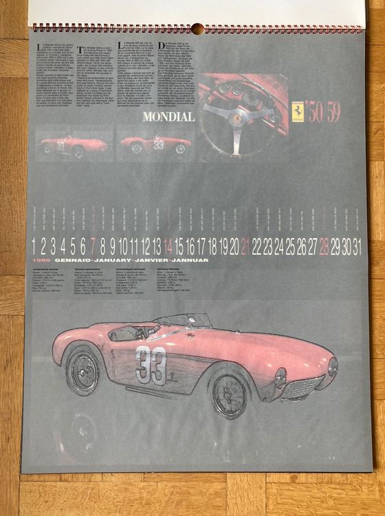 Calendrier Ferrari Kalender 1990 | Kaufen auf Ricardo